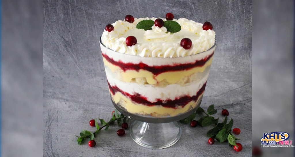 Christmas Trifle Recipe With Eggnog And Cranberry Sauce